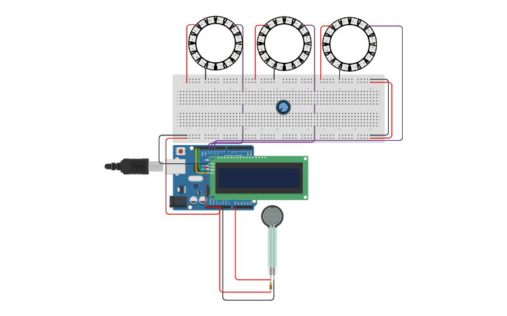 Circuit design ห้องอาบน้ำอัตโนมัติ - Tinkercad
