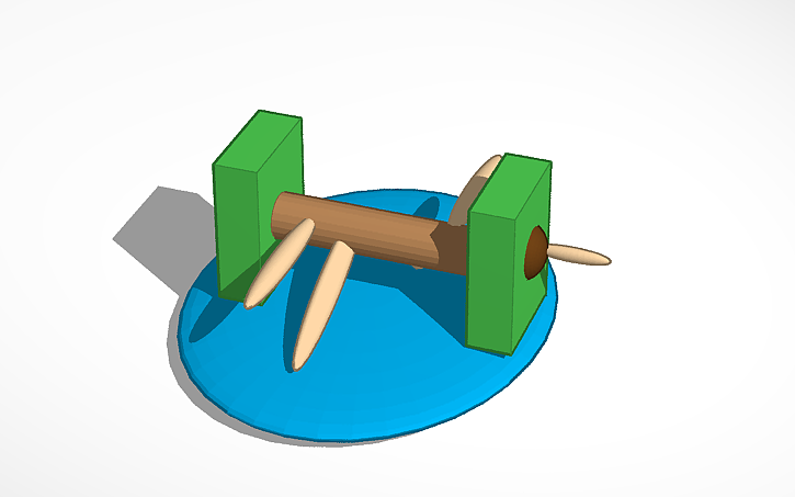 3D design water rusher - Tinkercad