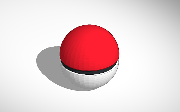 3d Design Pokeball Tinkercad
