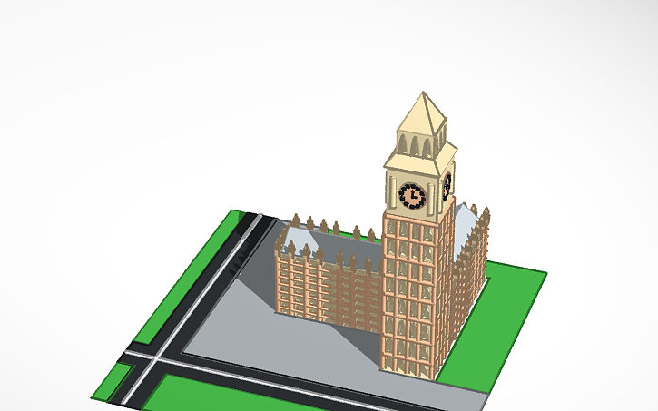 3D design Big Ben - Tinkercad