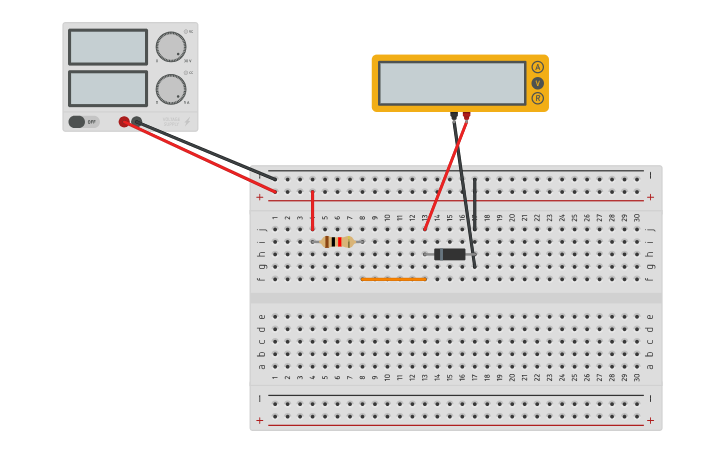 Circuit design Voltage regulator - Tinkercad