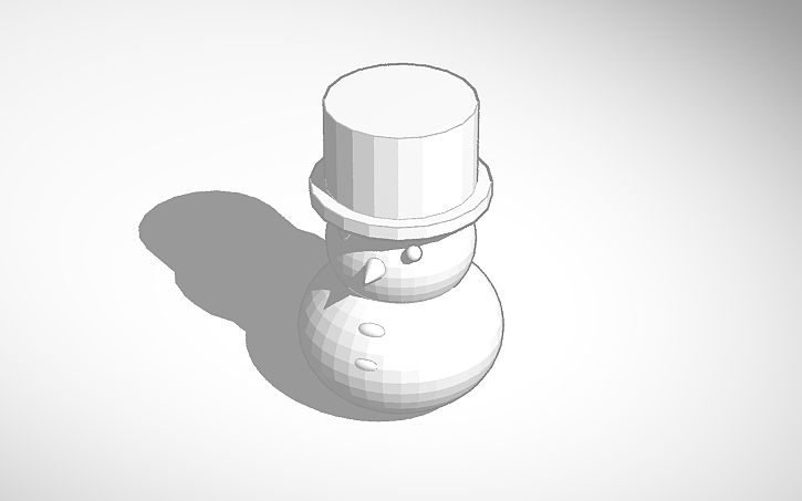 3D design snowman - Tinkercad