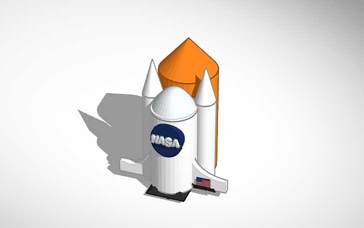 3D design Space Ship Mini Model - Tinkercad