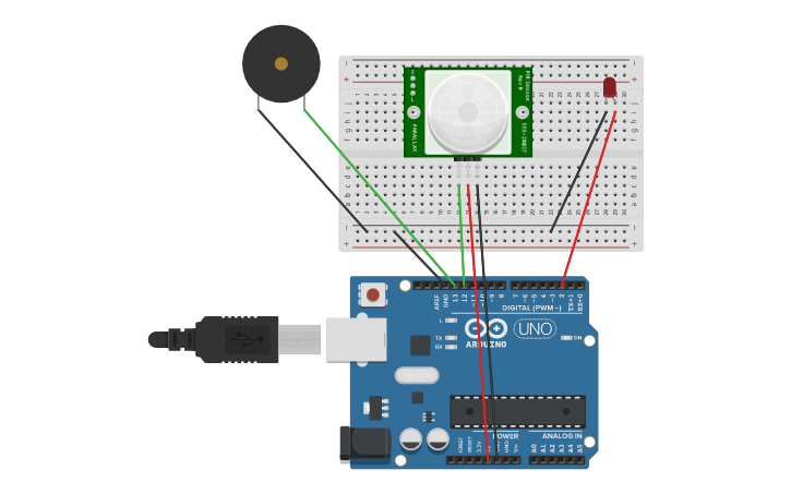Circuit design PIR-senser 63711438 | Tinkercad Circuit design PIR-senser 63711438 | Tinkercad