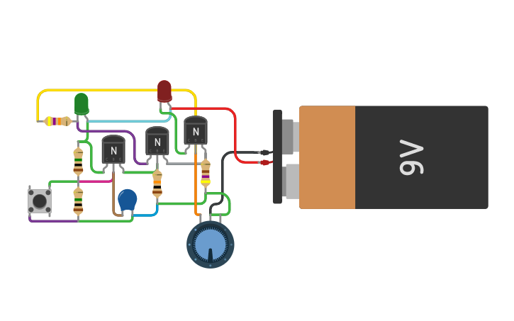 Circuit design Lie detector - Tinkercad