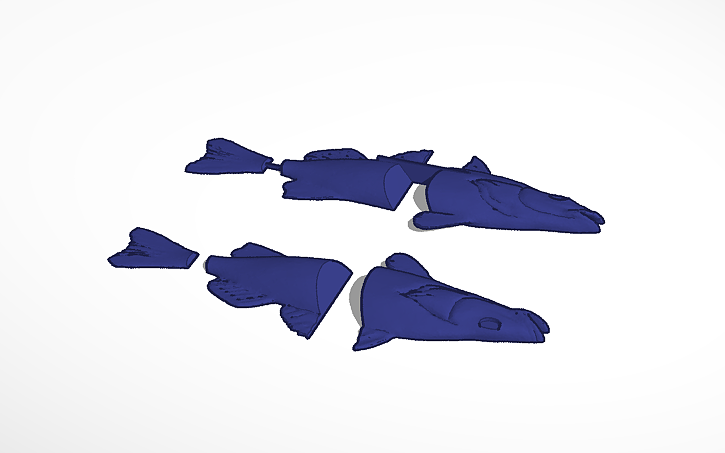 3D design 3.8 inch complex swimbait - Tinkercad