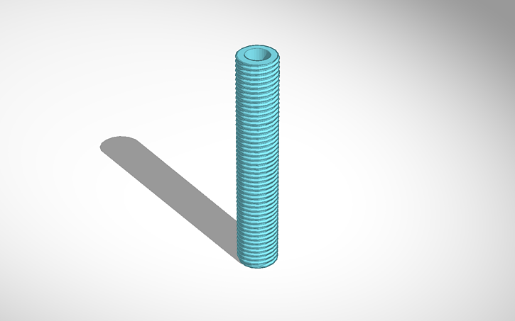 3D design Threaded rod - Tinkercad