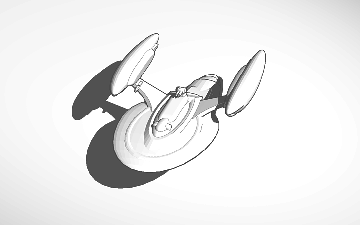 3D design Ranger-Class Starship: Gunship Variant(TNG Era) | Tinkercad