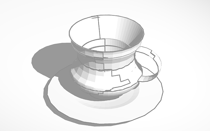 3D design Tea cup - Tinkercad