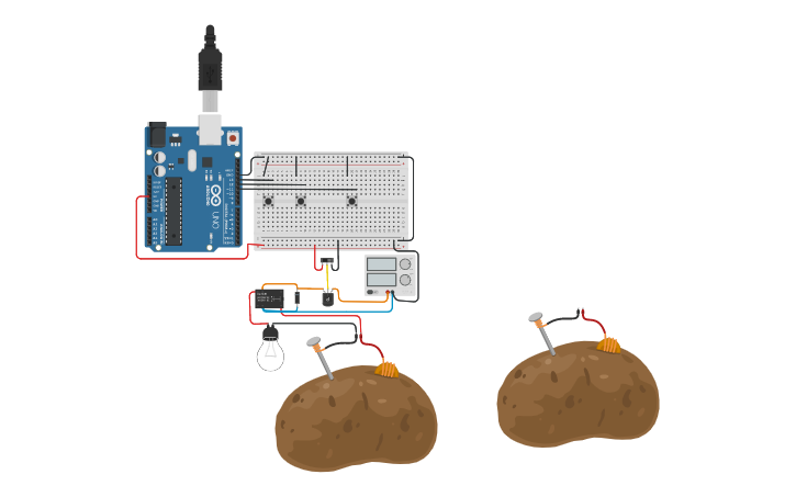 Circuit design Modulo Relé - Tinkercad