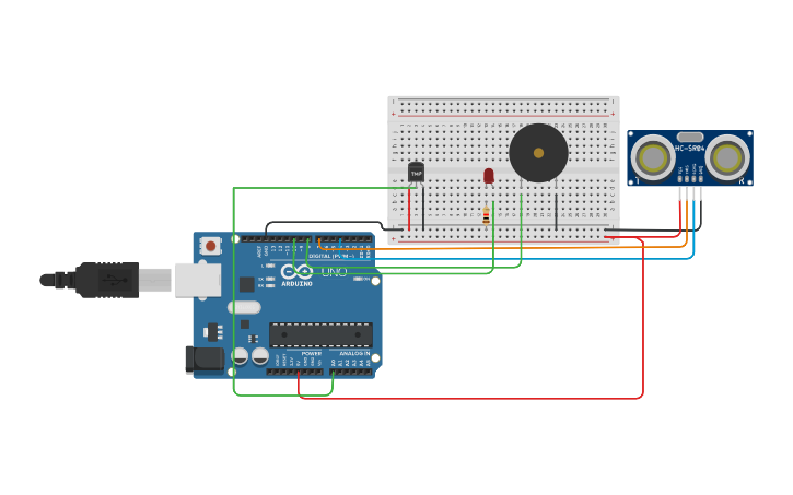 Circuit design ultrasonicsensor circuit design | Tinkercad