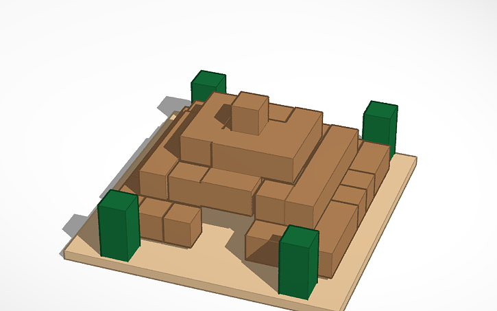 3D design Minecraft Sand Temple | Tinkercad