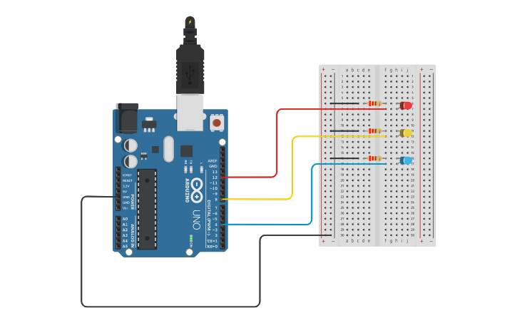 Circuit design Christmas Lights - Quinanahan - Tinkercad