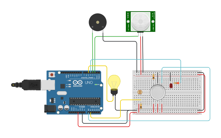 Circuit design HOME AUTOMATION - Tinkercad