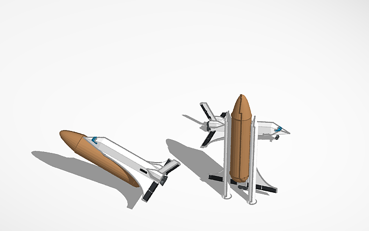 3D design navette spatiale / space shuttle - Tinkercad