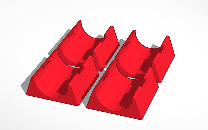 3D design Furniture feet for 22mm tubes with strip | Tinkercad