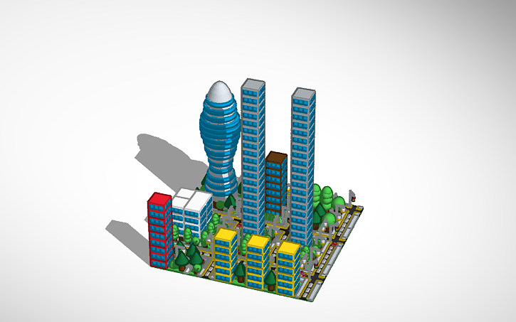 3D design The big city - Tinkercad