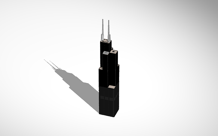 3D design Willis Tower - Tinkercad