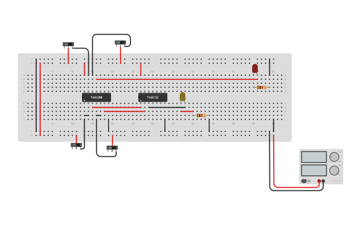 Circuit design exp2 A3 NAND | Tinkercad