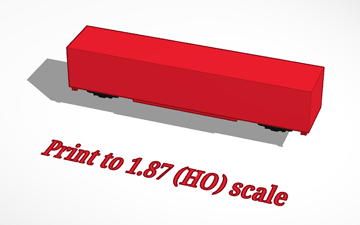 3D design HO Scale Boxcar Doors open | Tinkercad