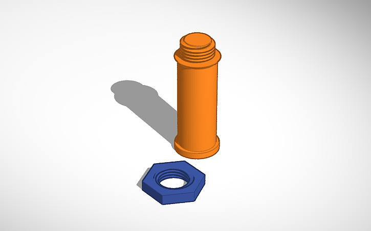 3D design BiQu B1 Filament Holder and Nut - Tinkercad