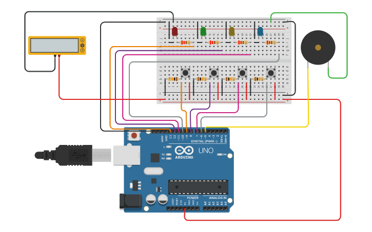 Circuit design Piano - Tinkercad
