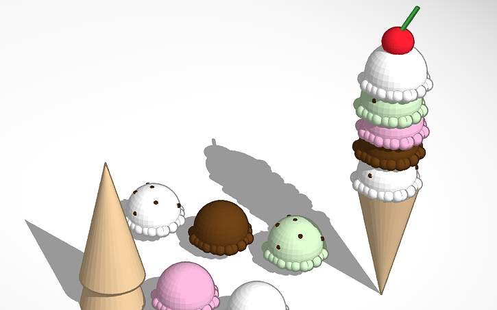 3D design Ice Cream!! | Tinkercad