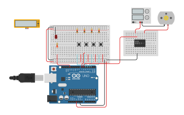 Circuit design Motor ativado pelo arduino - Tinkercad