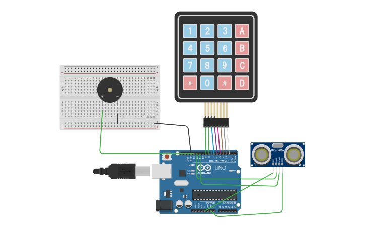 Circuit design Keypad - Tinkercad