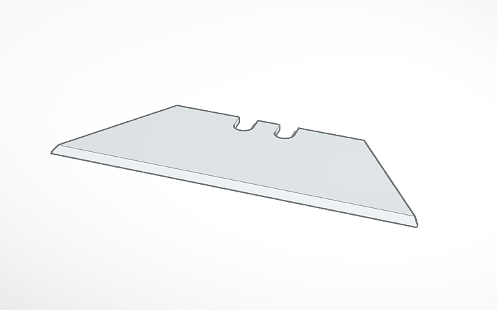 3D design box cutter blade | Tinkercad