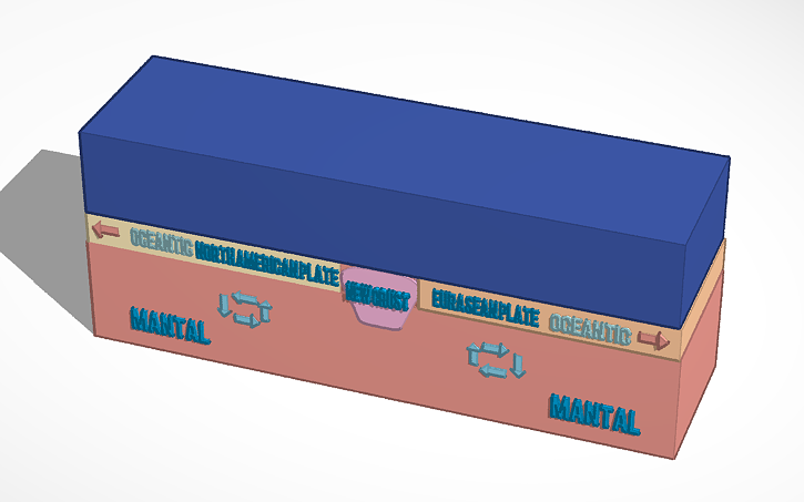 3D design Geologic Structures Project-Mid-Atlantic Ridge - Tinkercad