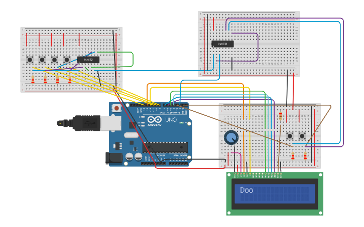Circuit design Elevator Control - Tinkercad