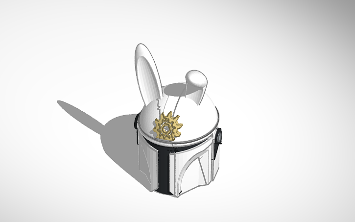 3D design MANDO HELMET FOR the cute bunny ONLY | Tinkercad