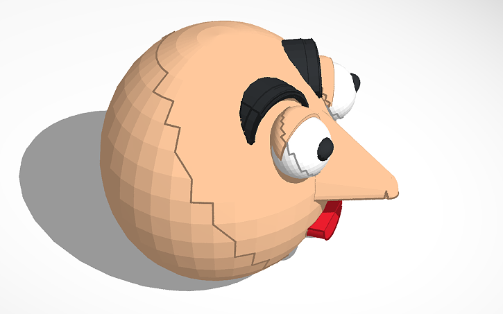 3D design gru`s head - Tinkercad