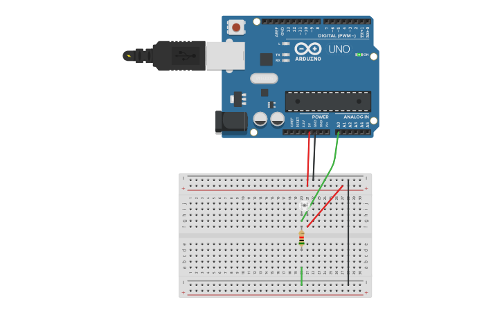 Circuit design P_Ambient light sensor | Tinkercad