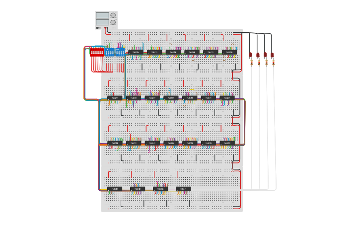 Circuit design ALU - Tinkercad