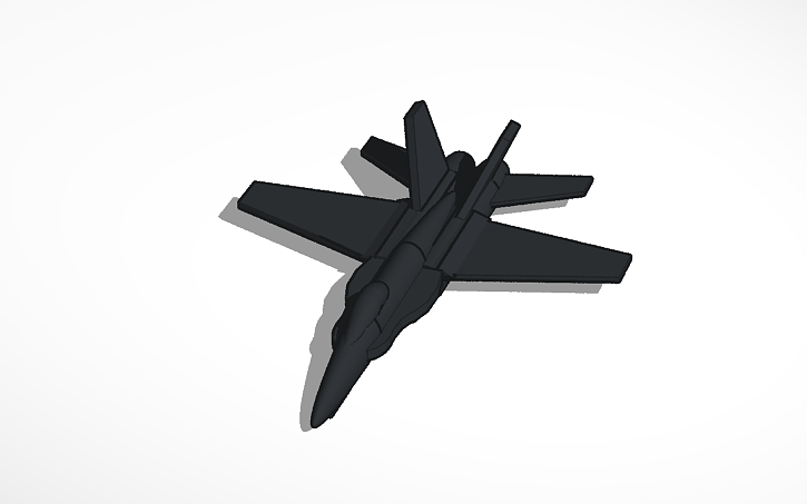 3D design Tiny Fighter Jet F18 - Tinkercad