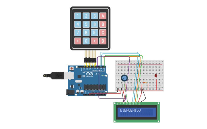 Circuit design LCD | Tinkercad