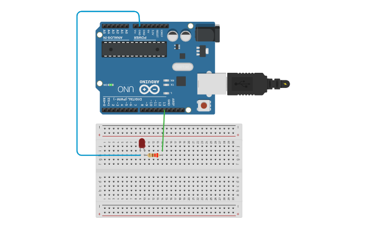 Circuit Design Эксперимент 1 Маячок Tinkercad