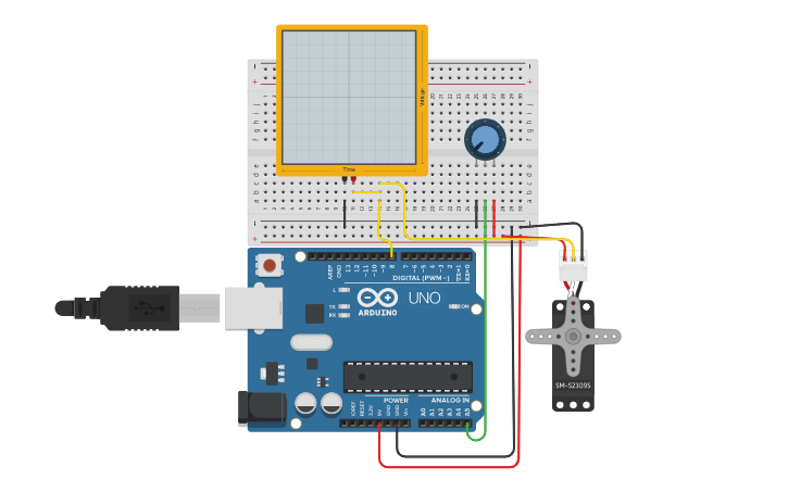 Circuit design osciloscopio | Tinkercad