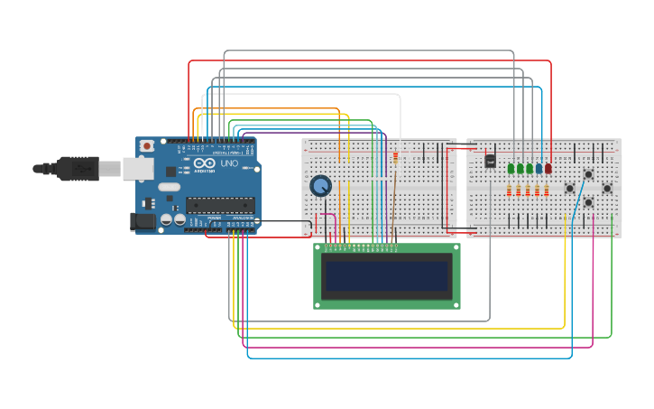 Circuit design LCD_TEMP | Tinkercad