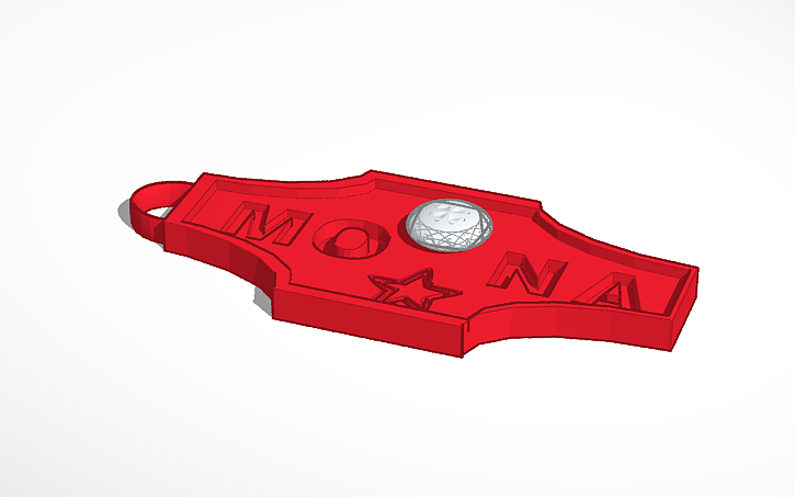 3D design Moona Key Chain 2 - Tinkercad