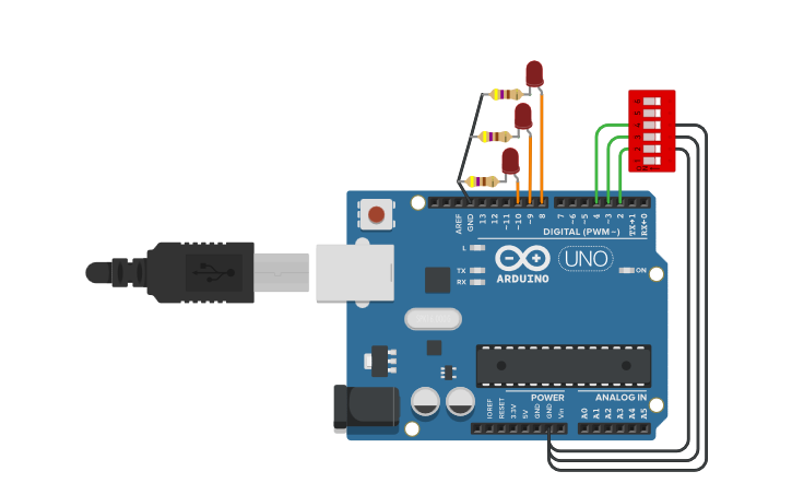 Circuit design SFC Arduino Example 5 - Tinkercad