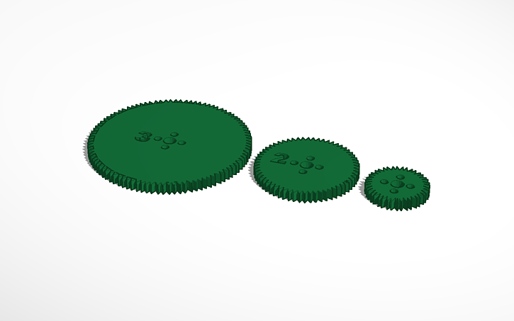3D design ftc tetrix size two and three gear. solid (five holes only ...