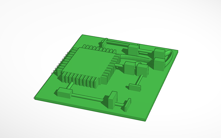 3D design Computer Chip - Tinkercad