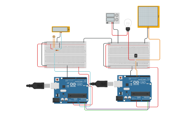 Circuit Design Illumination Control System Tinkercad