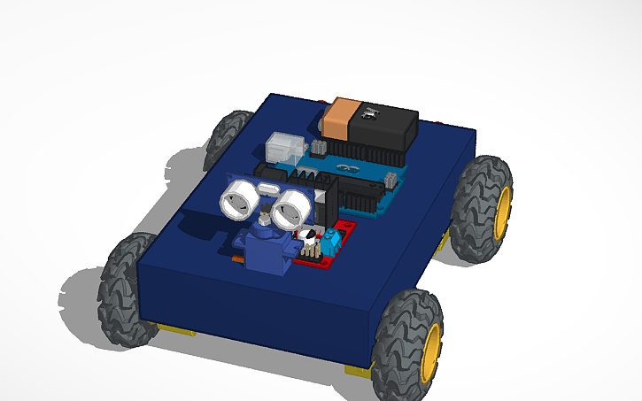 3d Design Obstacle Avoiding Robot Khairatullaila Tinkercad