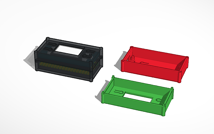 3D design Pimoroni Raspberry Pi Pico RP2040 Display Case - Tinkercad