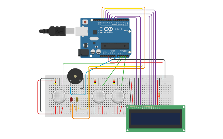 Circuit Design Датчик газа 2 Tinkercad