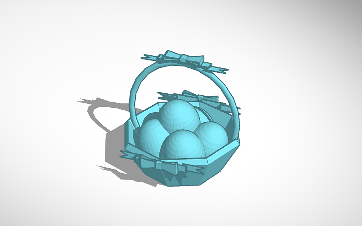 3D design easter basket - Tinkercad